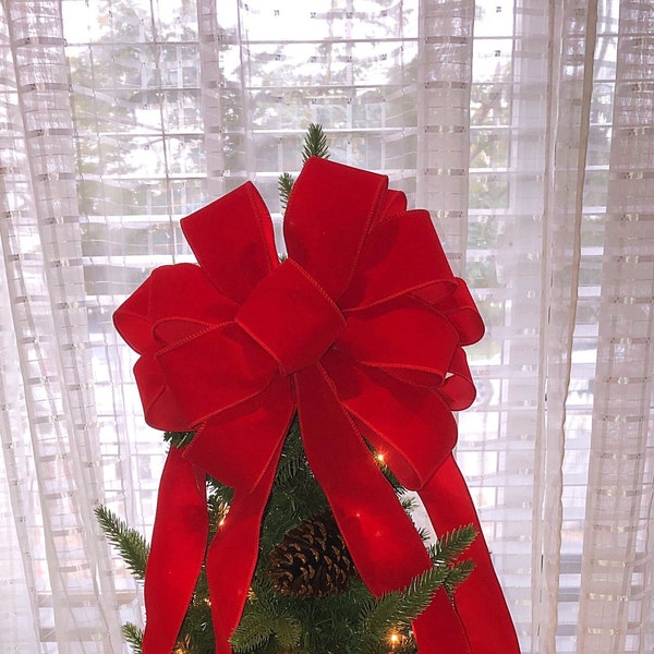 Christmas Tree Topper Bow - Etsy