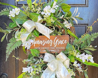 Religious Easter Wreath - Etsy