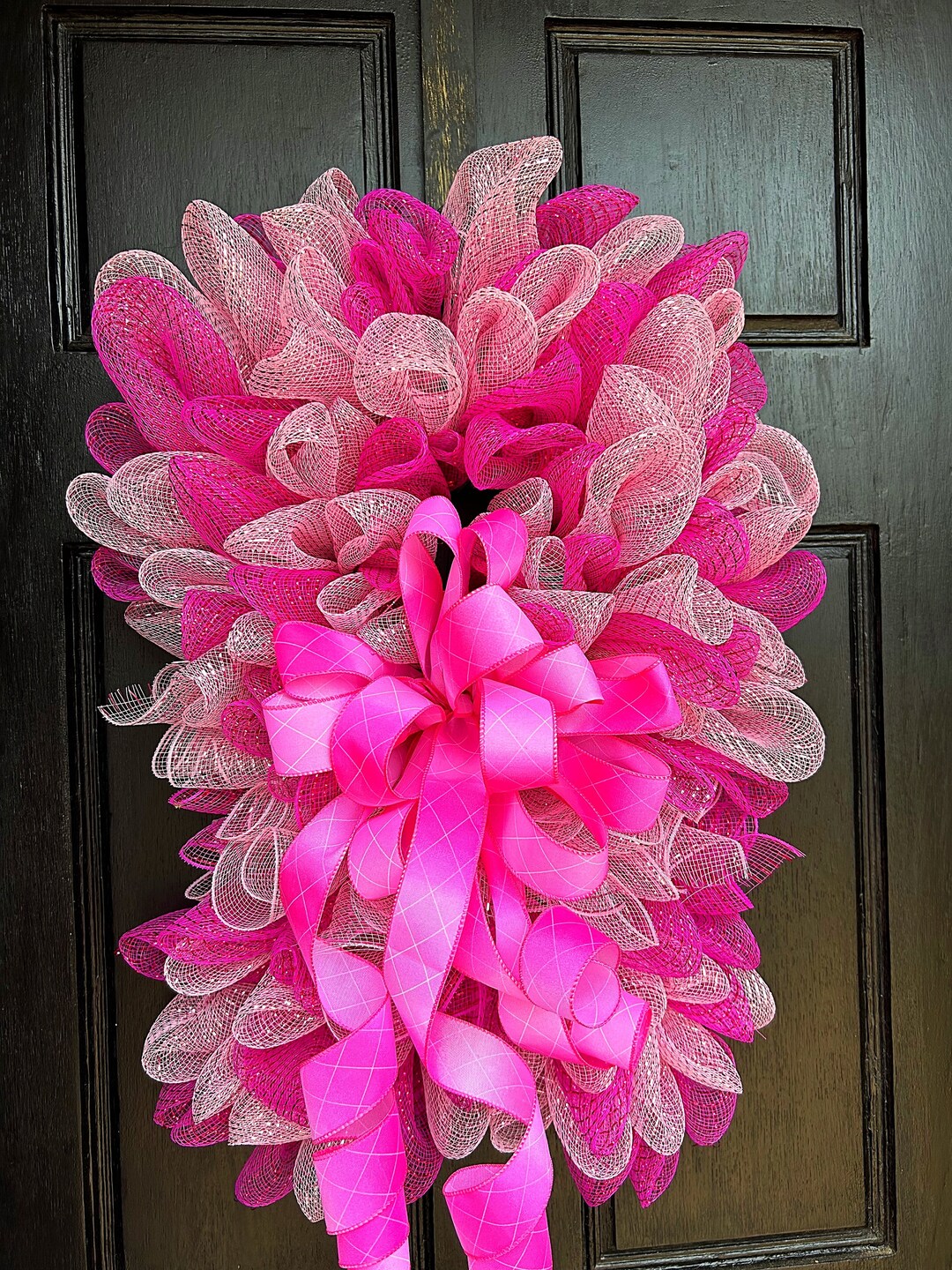 Pink Ribbon Wreath, Breast Cancer Awareness, Hope Ribbon, Breast Cancer ...