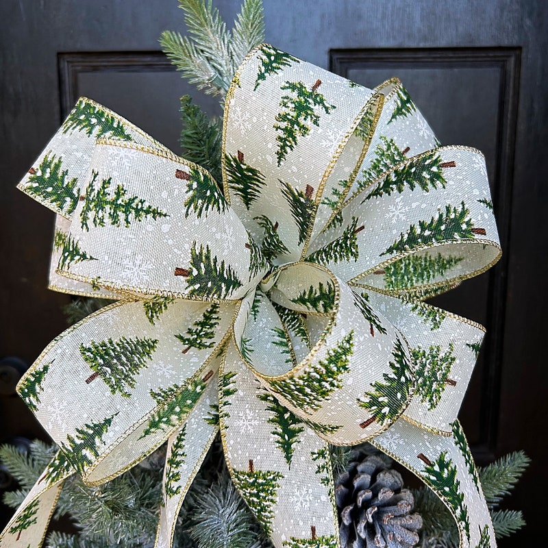 Christmas Tree Bow Topper - Etsy