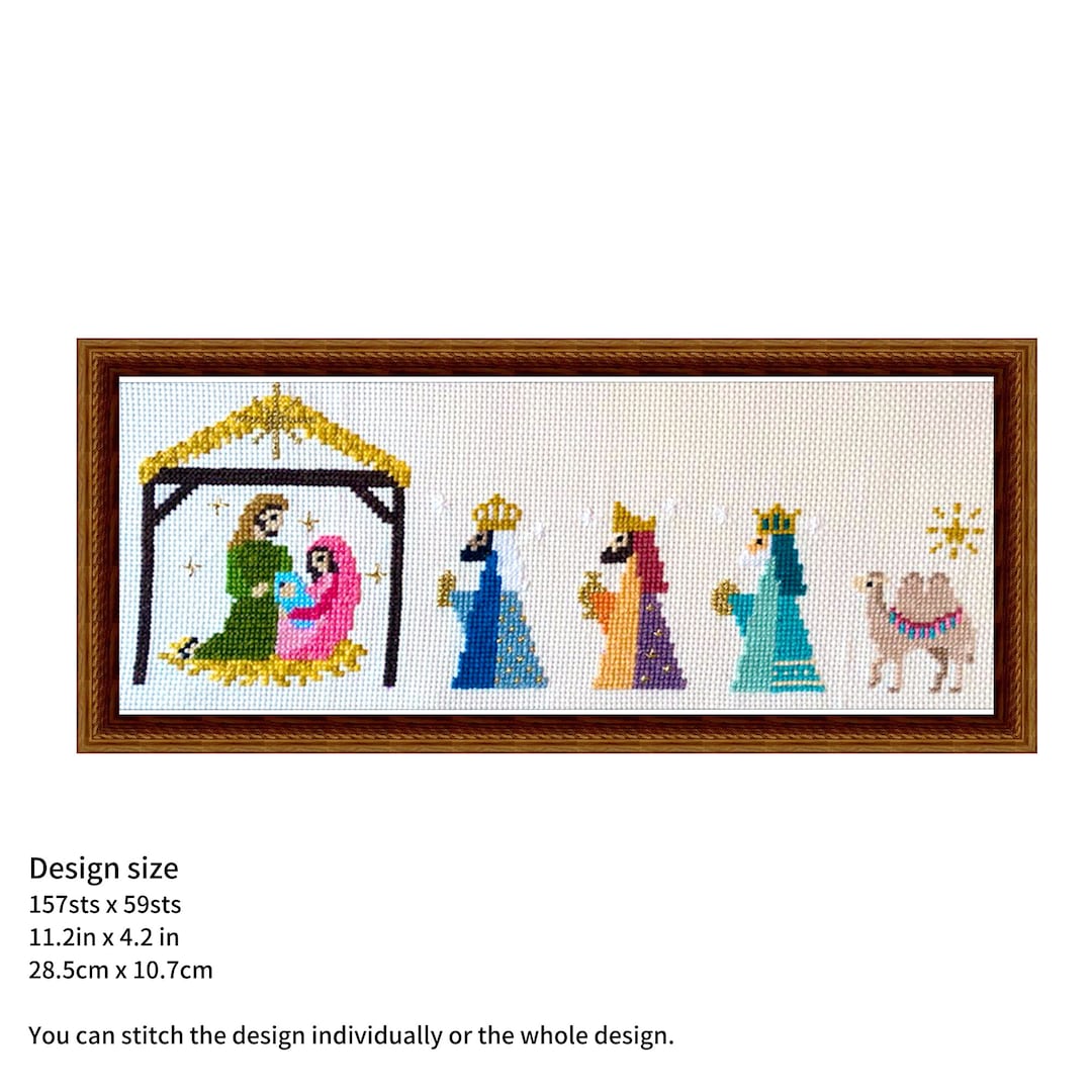 Christmas Cross Stitch Pattern | Nativity Scene | the 3 Wise Men ...