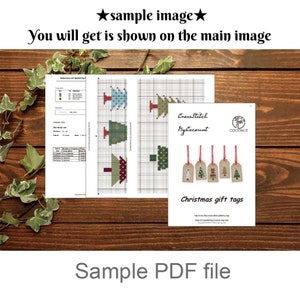 PATTERN : Christmas Cross Stitch Pattern (9), Gift Tags, Christmas ...