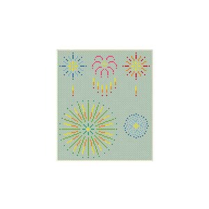 Fireworks Gift Tags Cross Stitch Pattern #26 | | Mini Fireworks | Small ...