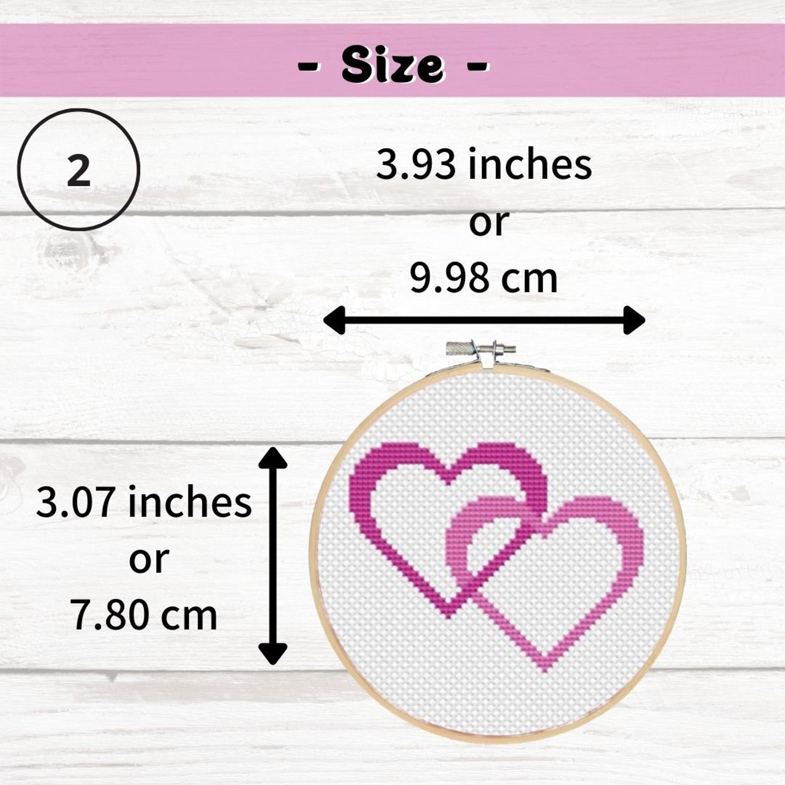 Two Hearts Cross Stitch Pattern Double Hearts Valentines | Etsy