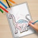 Simple & Big Dinosaur Coloring Pages for Kids, Instant Download ...