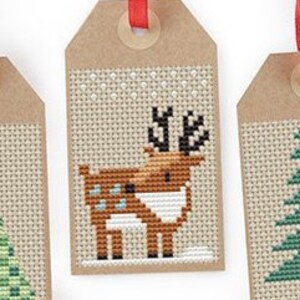 PATTERN : Christmas Cross Stitch Pattern 10, Gift Tags, Christmas ...