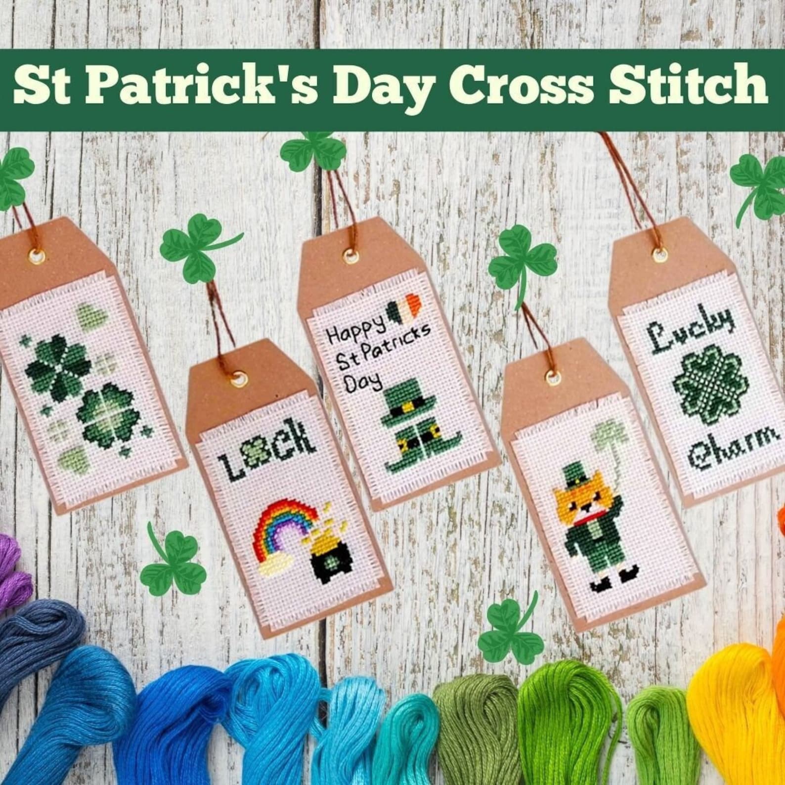 St Patrick's Day Cross Stitch Pattern Lucky Charm - Etsy