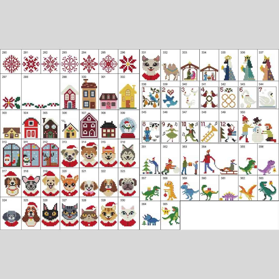 365 Christmas Cross Stitch Designs Small Easy and Quick - Etsy