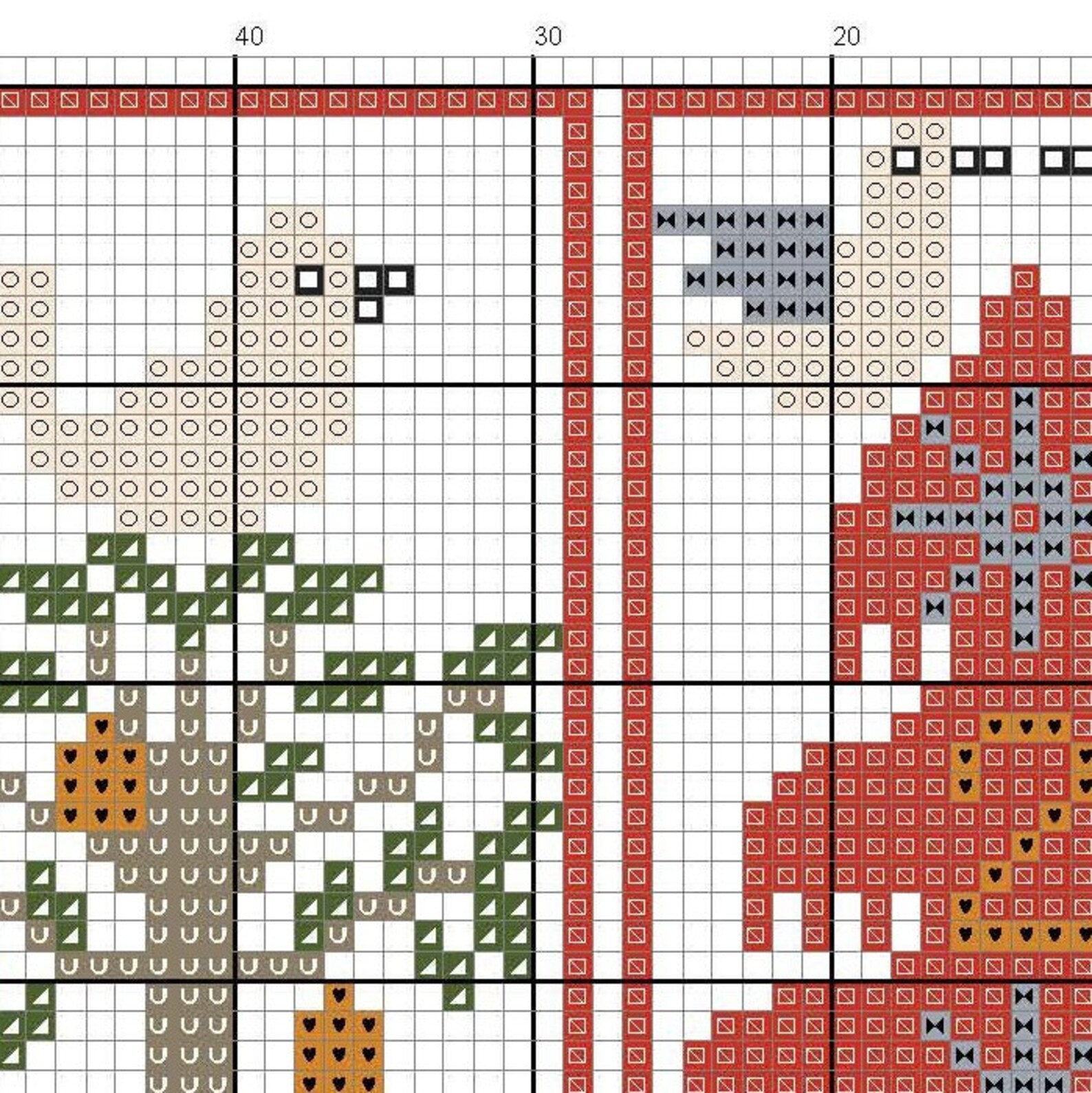 12 Days of Christmas Cross Stitch Pattern 2x3 Each - Etsy