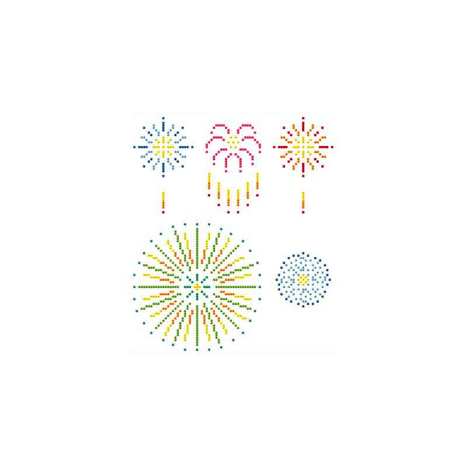 Fireworks Gift Tags Cross Stitch Pattern #26 | | Mini Fireworks | Small ...