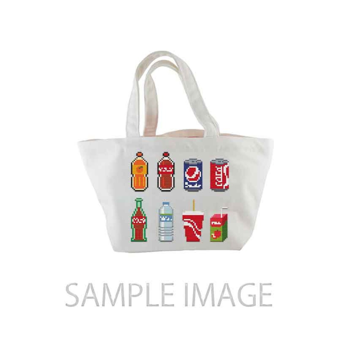 PATTERN : Mini Soft Drinks Cross Stitch Pattern Modern Cross - Etsy