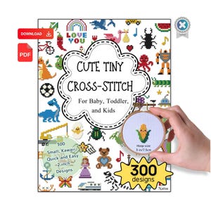 300 Tiny Cross Stitch Patterns: Baby & Kids 2-inch Designs (PDF ...