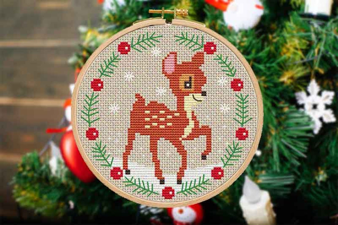 PATTERN : Reindeer Cross Stitch Pattern Modern Cross Stitch | Etsy