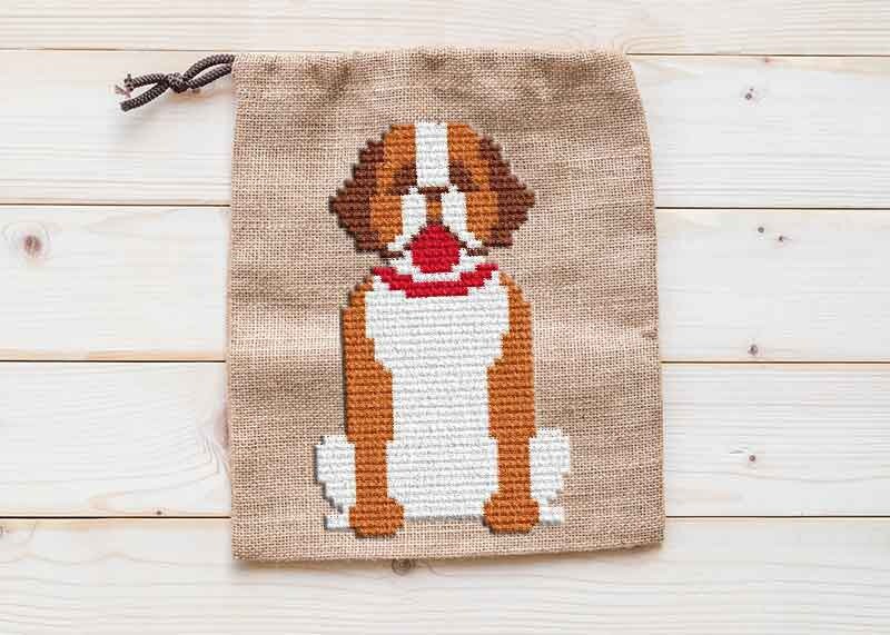 PATTERN : Set of 3 Cross Stitch Dog Pattern Modern Cross | Etsy