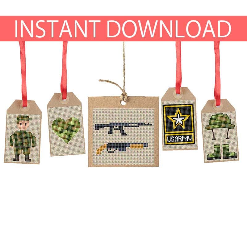 Mini Army Military Cross Stitch Pattern 24 Small Cross - Etsy