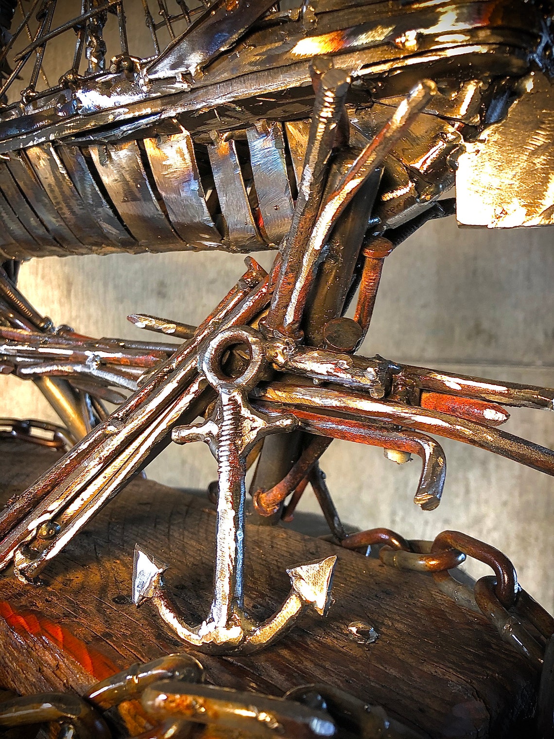 Rustic Metal Ship "iron Ship" - Etsy