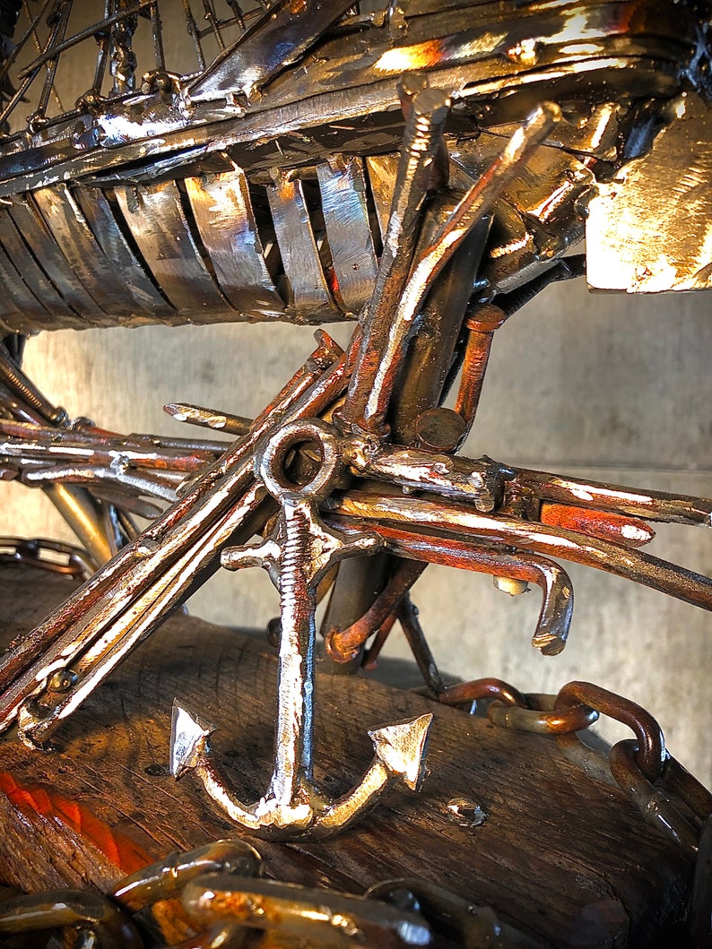 Rustic Metal Ship "iron Ship" - Etsy