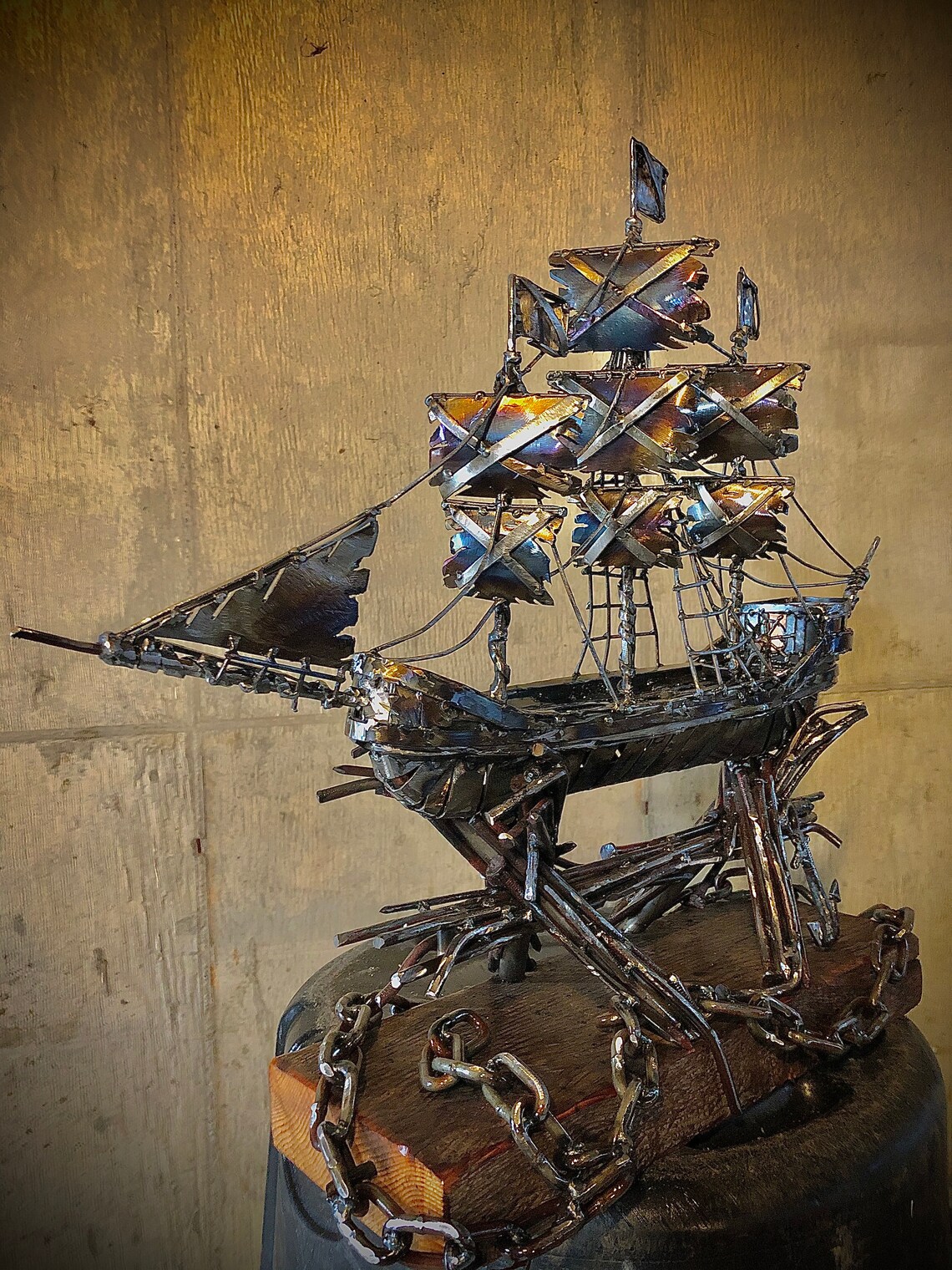 Rustic Metal Ship "iron Ship" - Etsy