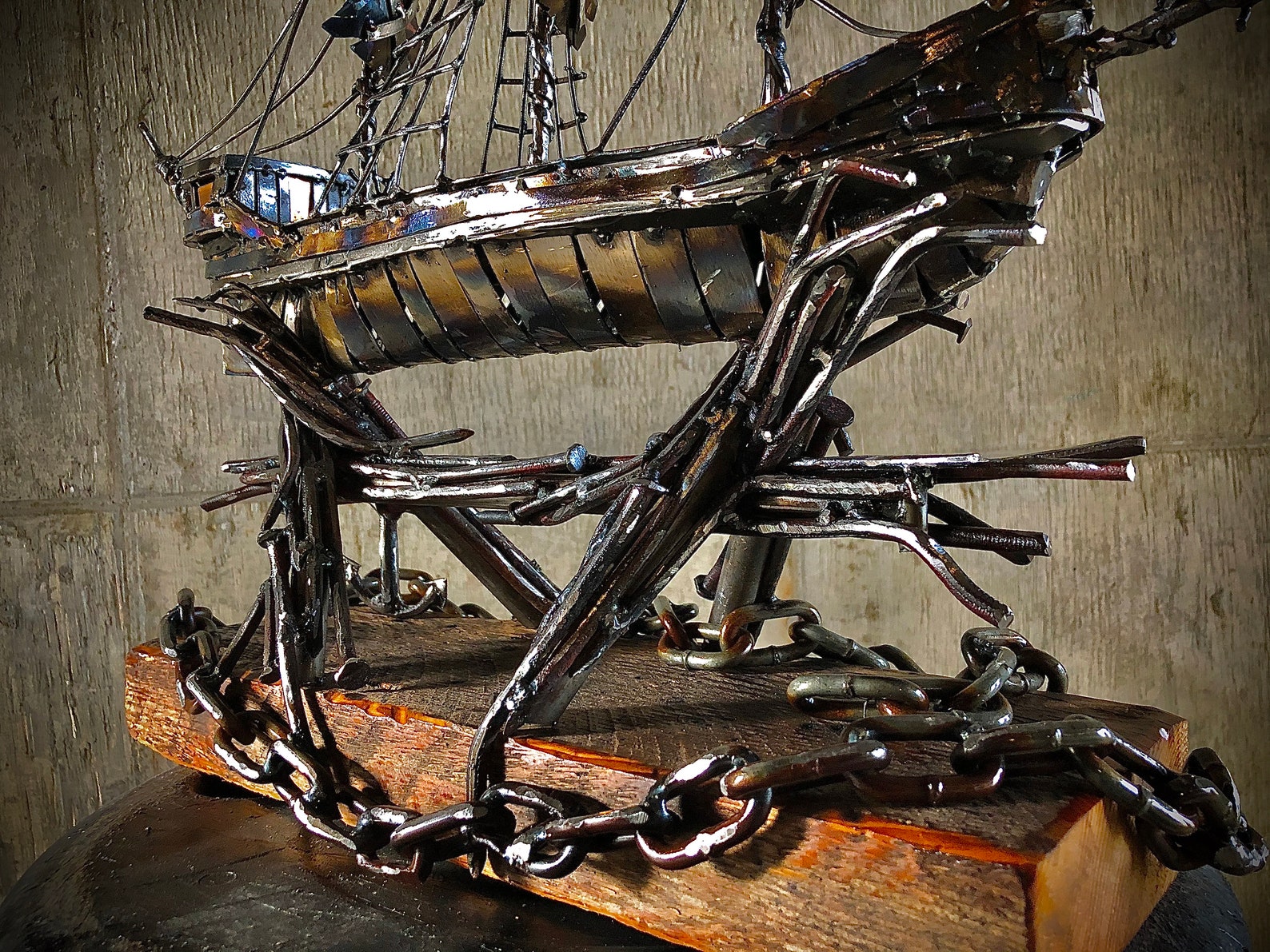 Rustic Metal Ship "iron Ship" - Etsy