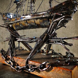 Rustic Metal Ship "iron Ship" - Etsy