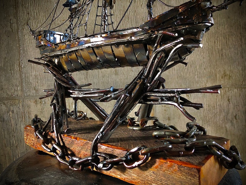 Rustic Metal Ship "iron Ship" - Etsy