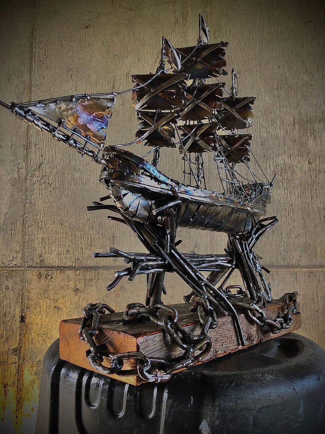 Rustic Metal Ship "iron Ship" - Etsy