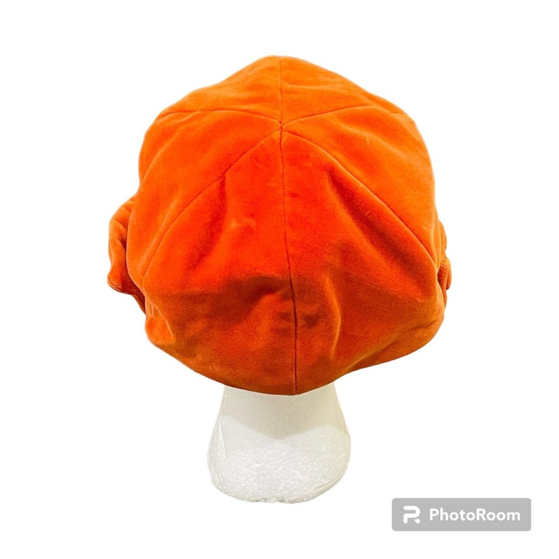 Vintage 1960s Jerry Yates Orange Cotton Velvet Newsboy Hat CANADA - Etsy