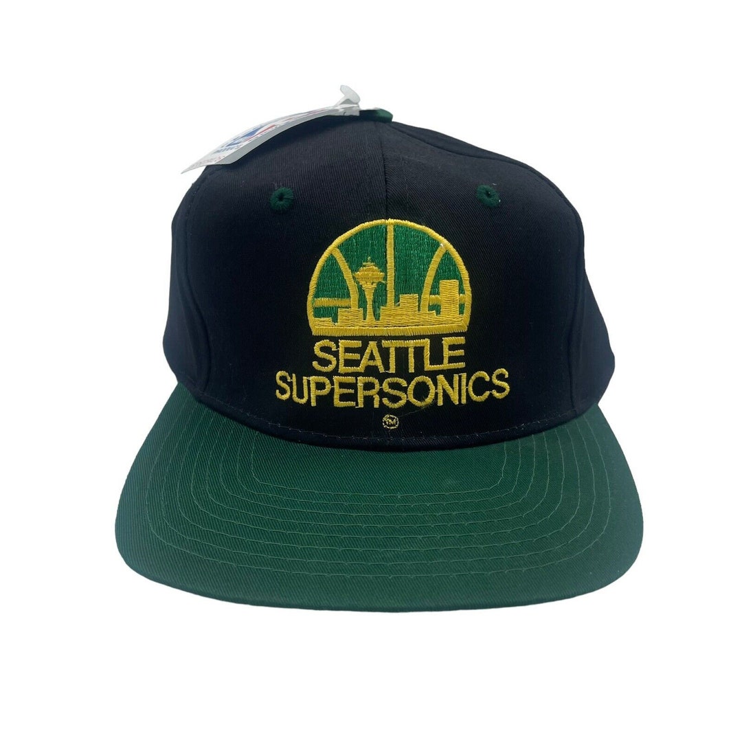 Seattle Super Sonics Hat Snapback Cap Logo 7 Big Logo Vintage 90s ...