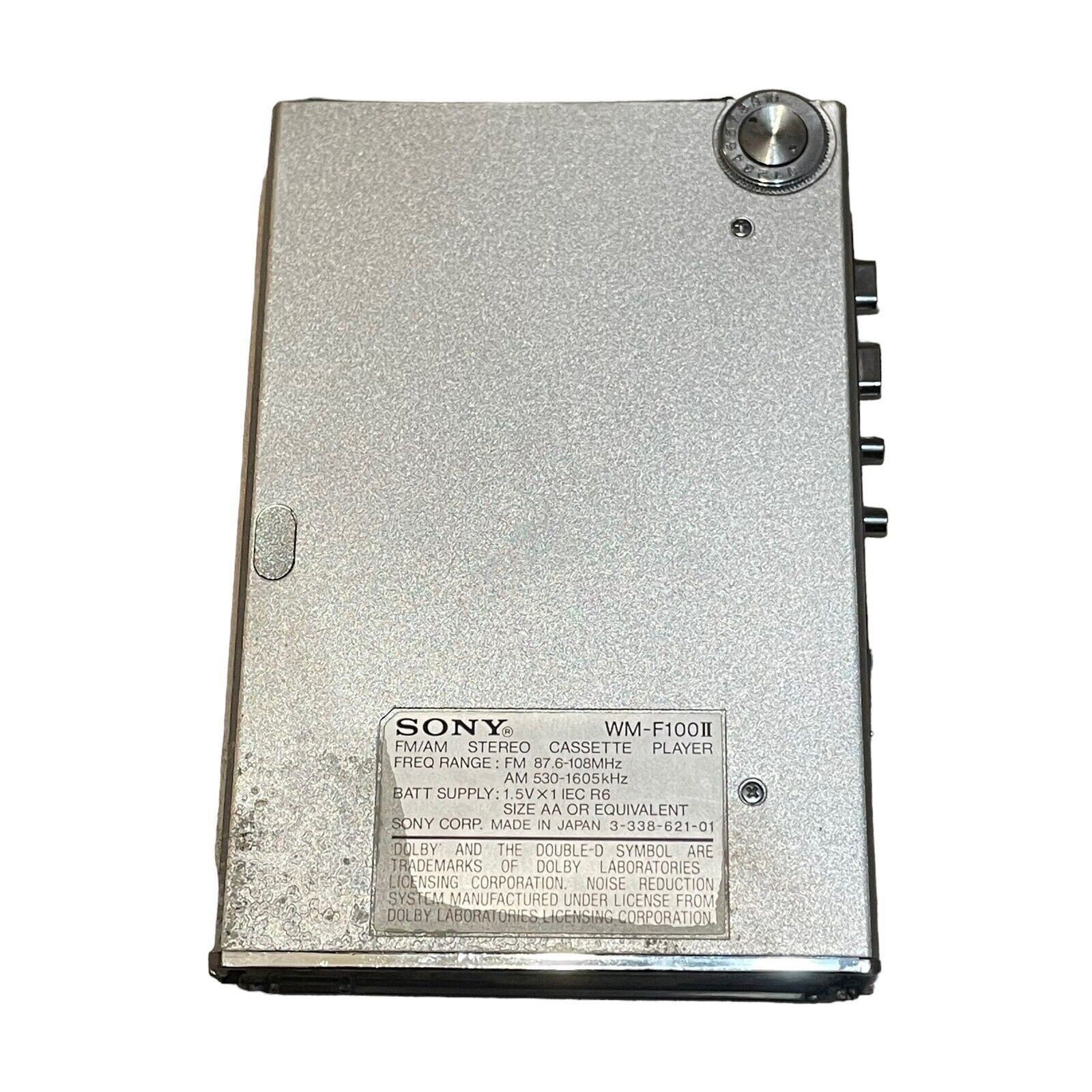 Vintage Sony Walkman WM-F100 II Black Portable Stereo Cassette Player ...