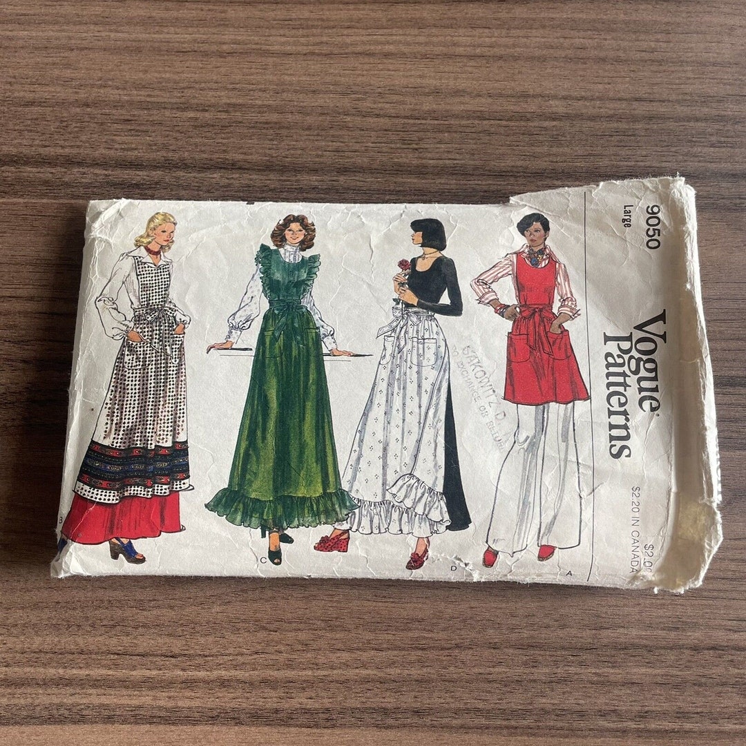 Vogue Sewing Pattern 9050 Apron Medium Uncut W Directions Sz Large - Etsy