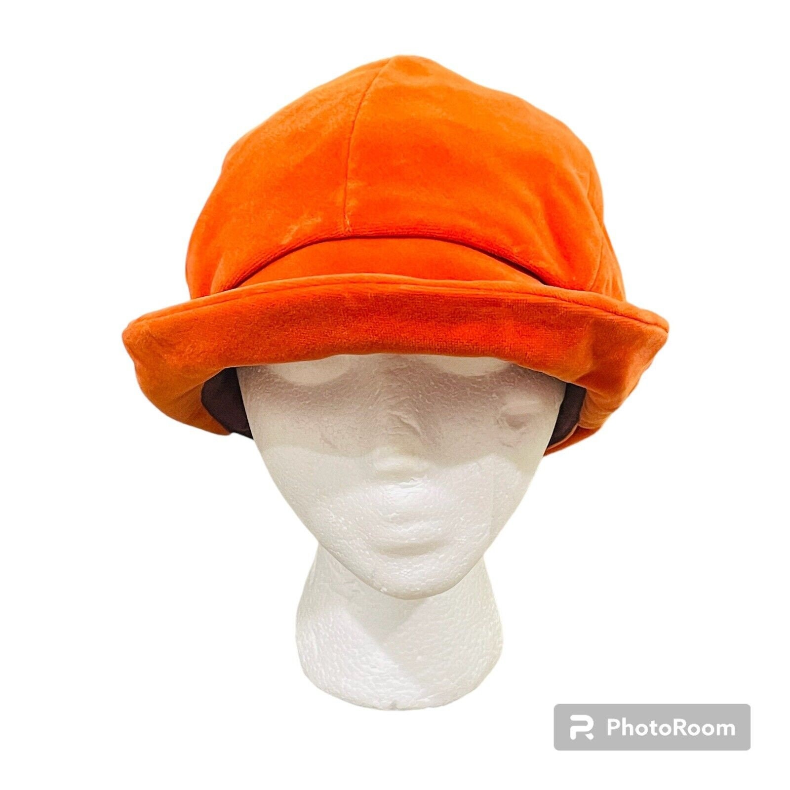 Vintage 1960s Jerry Yates Orange Cotton Velvet Newsboy Hat CANADA - Etsy