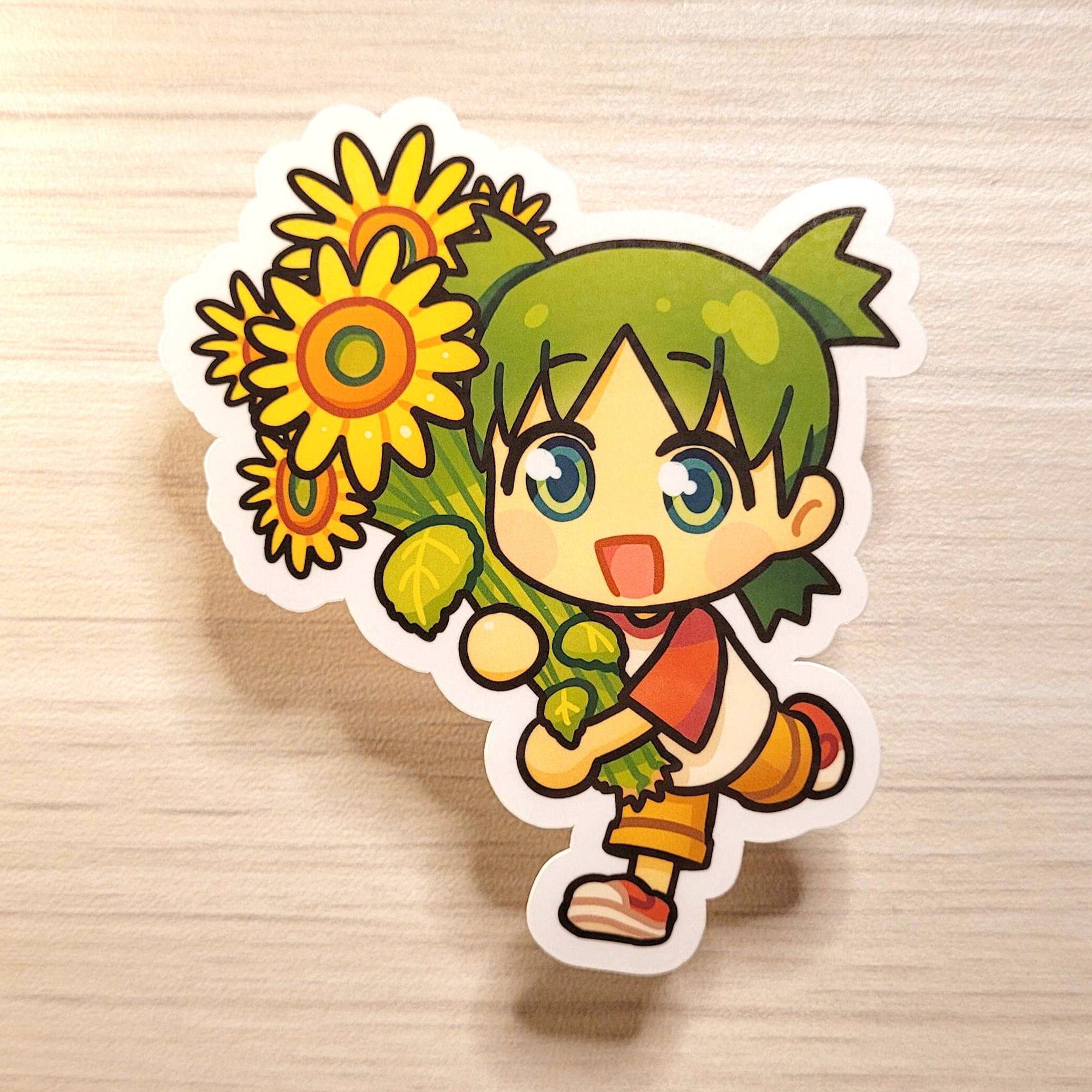 Sunflower Bouquet Yotsuba Sticker, Manga Sticker, Yotsubato Decal, Cute ...