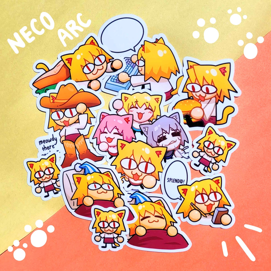 Neco Arc Sticker Combo, Neco Arc Decal, Anime Cat Sticker, Meme Sticker ...