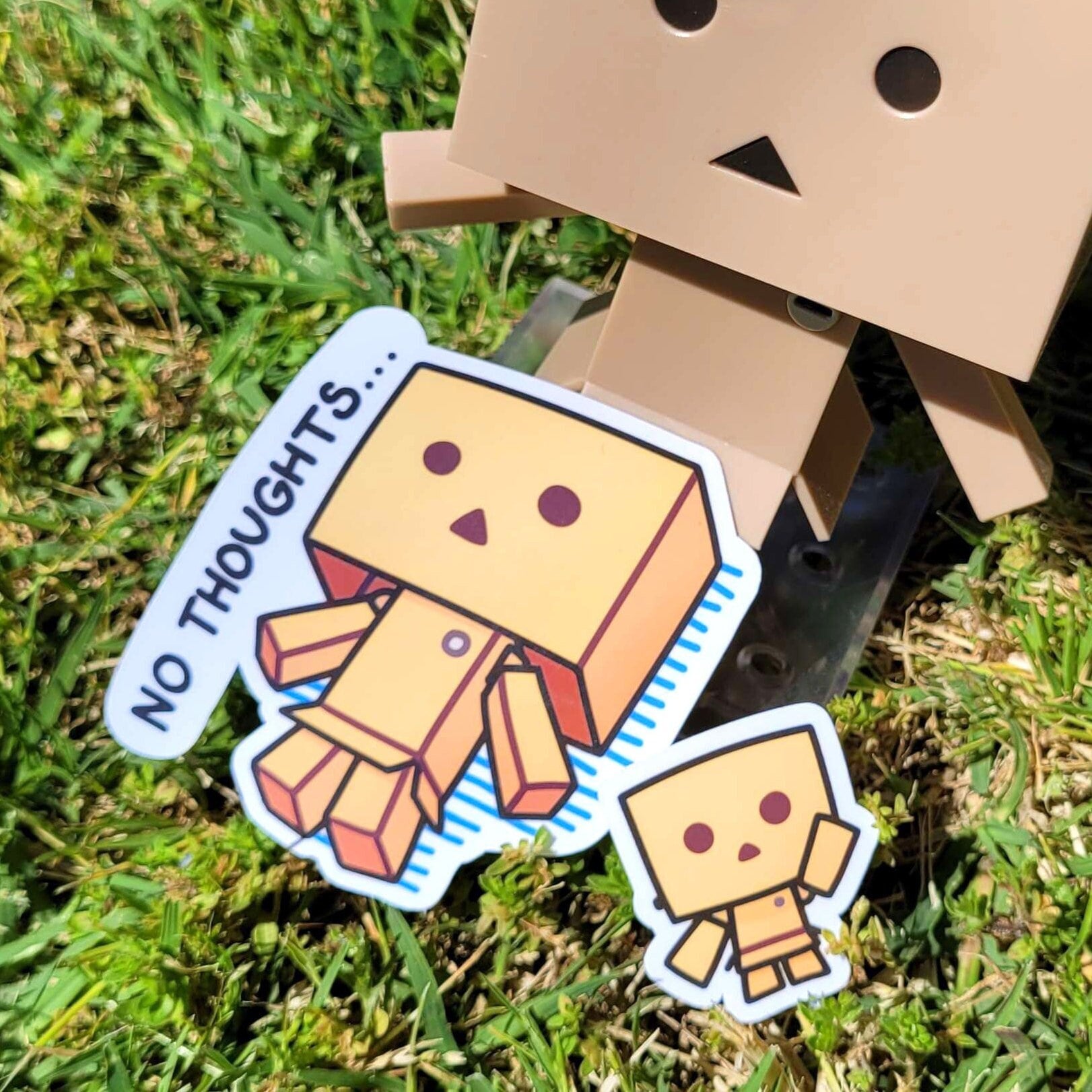 Cute Danboard Sticker Set, No Thoughts Head Empty, Danbo Sticker, Smol ...
