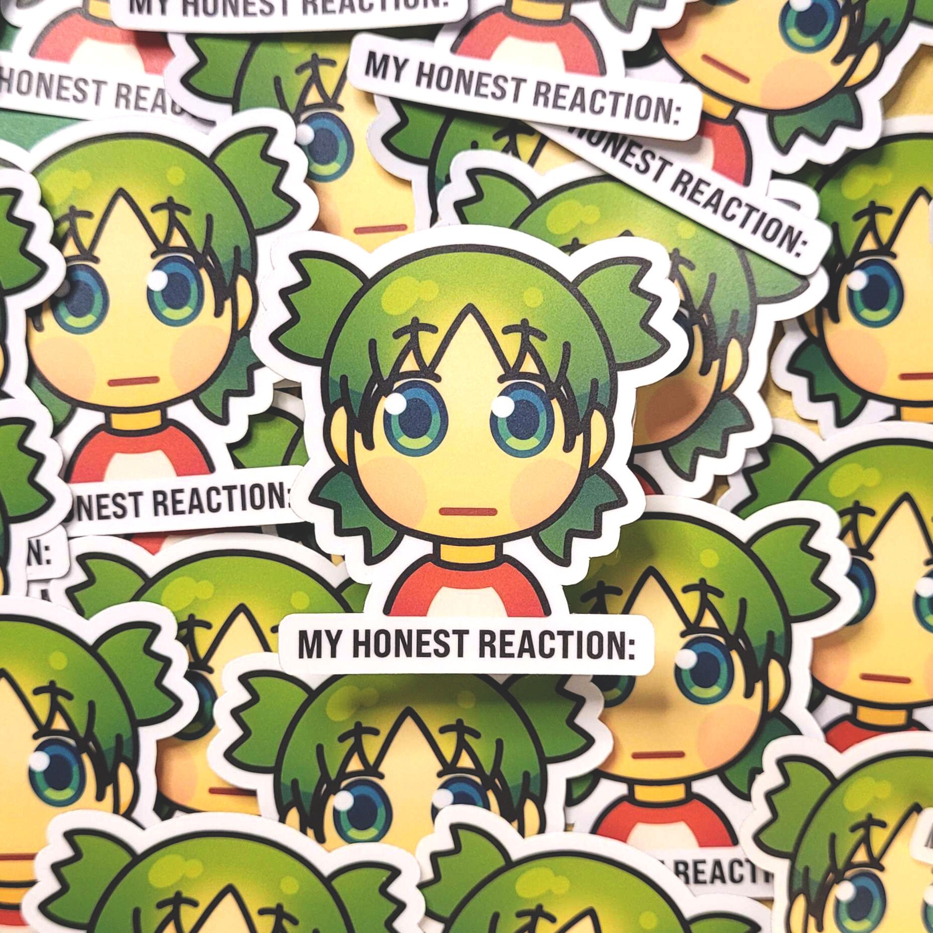 My Honest Reaction Yotsuba Sticker, Manga Sticker, Funny Anime Meme ...
