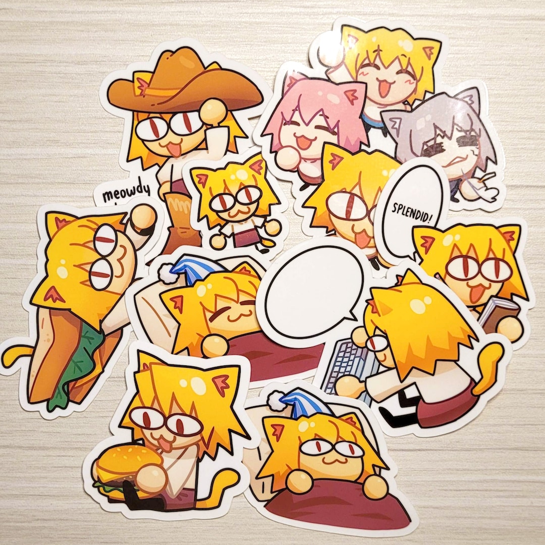 Neco Arc Sticker Combo, Neco Arc Decal, Anime Cat Sticker, Meme Sticker ...