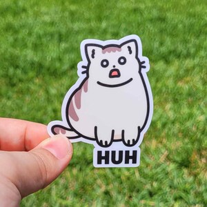 Cat Meme Stickers, Huh Cat Decal, Funny Meme Cat Sticker Combo, Yamero ...