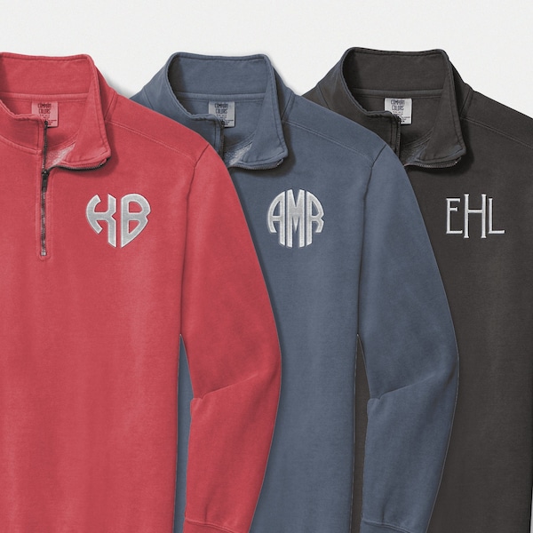 Quarter Zip Custom Colors - Etsy