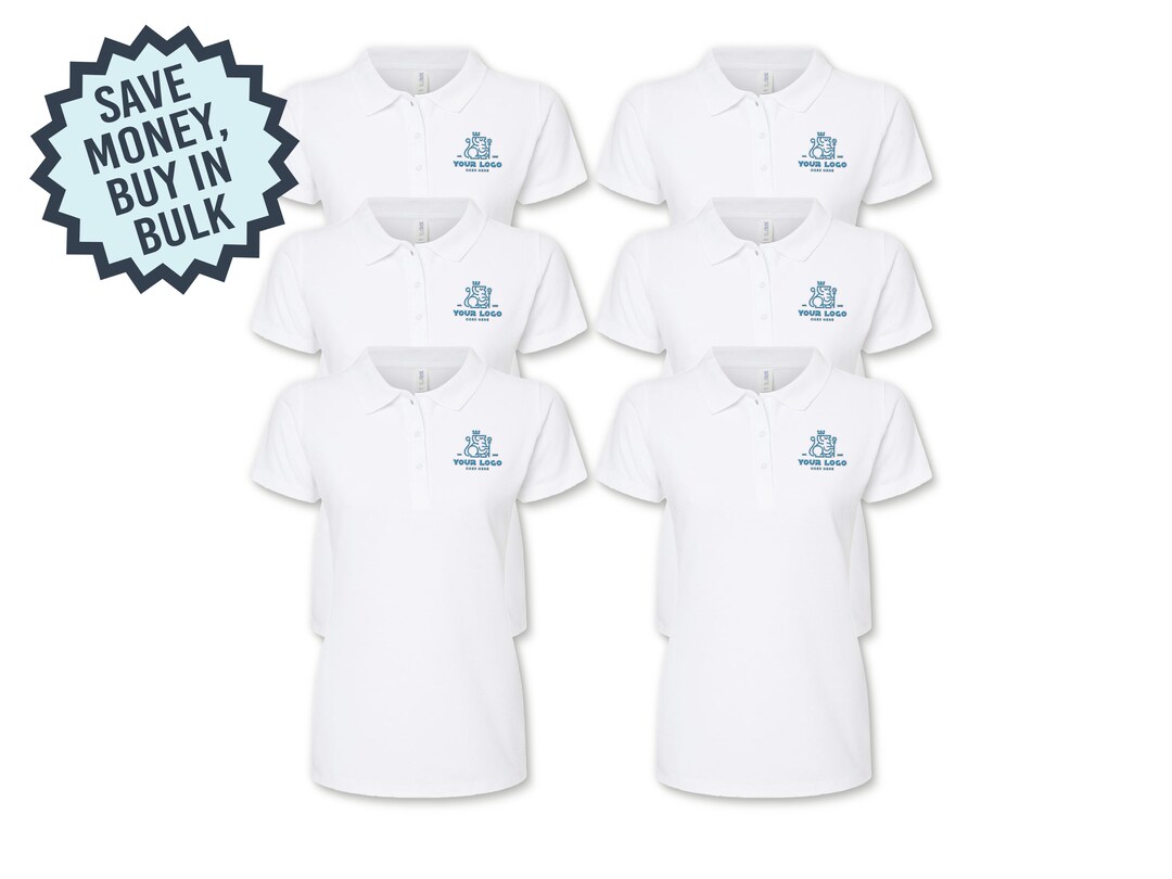 Custom Tultex Polo Shirts With Logo Embroidery – Pack of 6 - Etsy