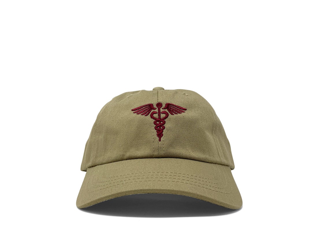 Embroidered Medical Caduceus Hat: Cotton Healthcare Professional Cap - Etsy