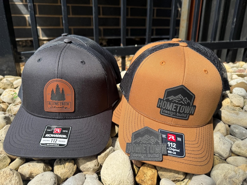 Richardson Trucker Cap With Custom Patch, Snapback Mesh Headwear ...
