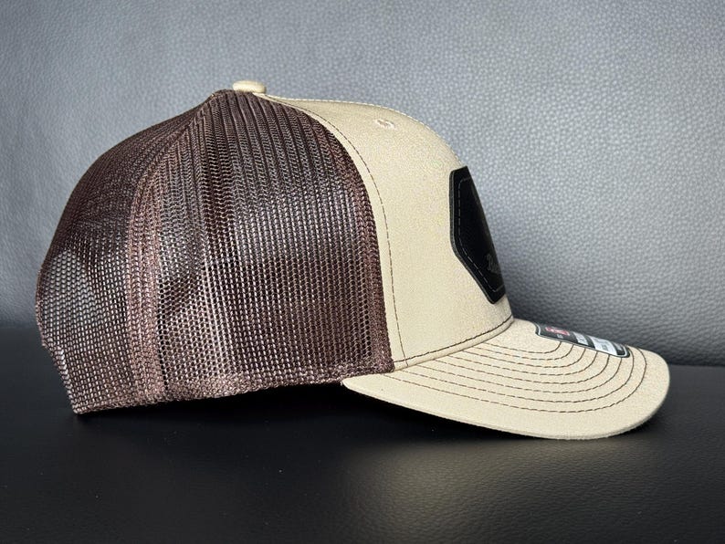 Richardson Trucker Cap With Custom Patch, Snapback Mesh Headwear ...