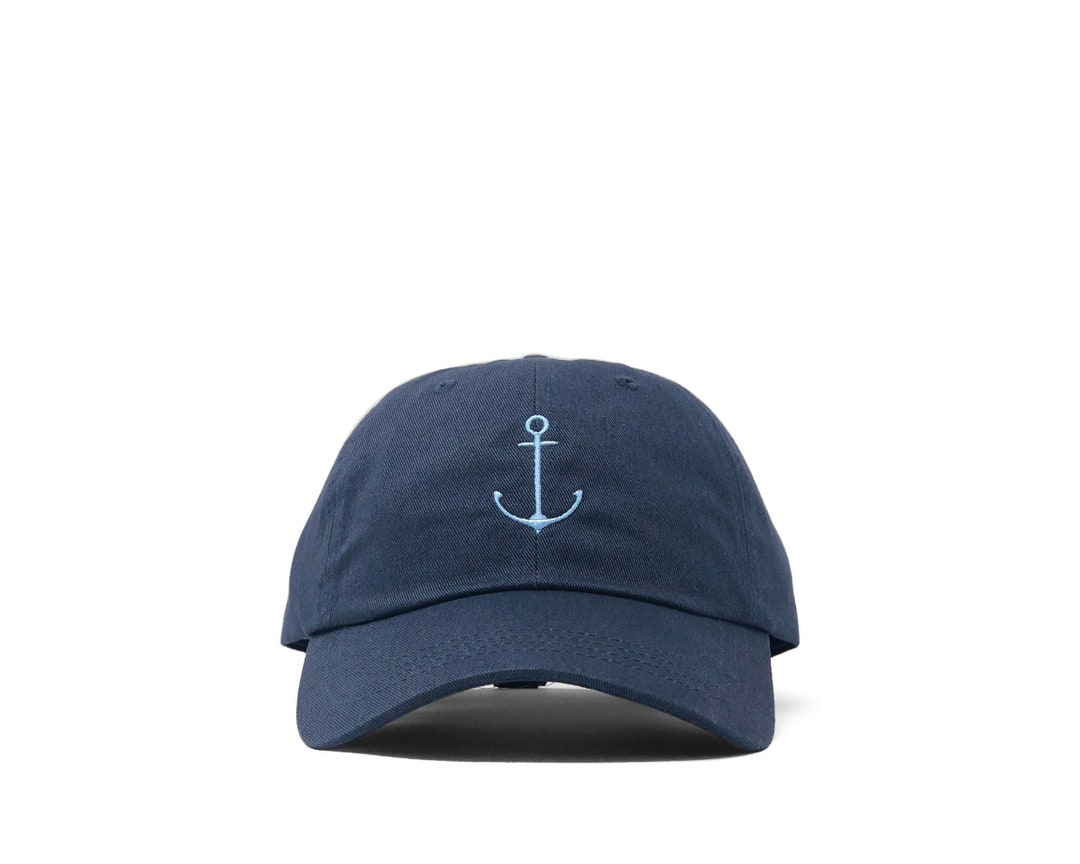 Anchor Embroidered Cotton Twill Hat – Nautical Style With Customizable ...