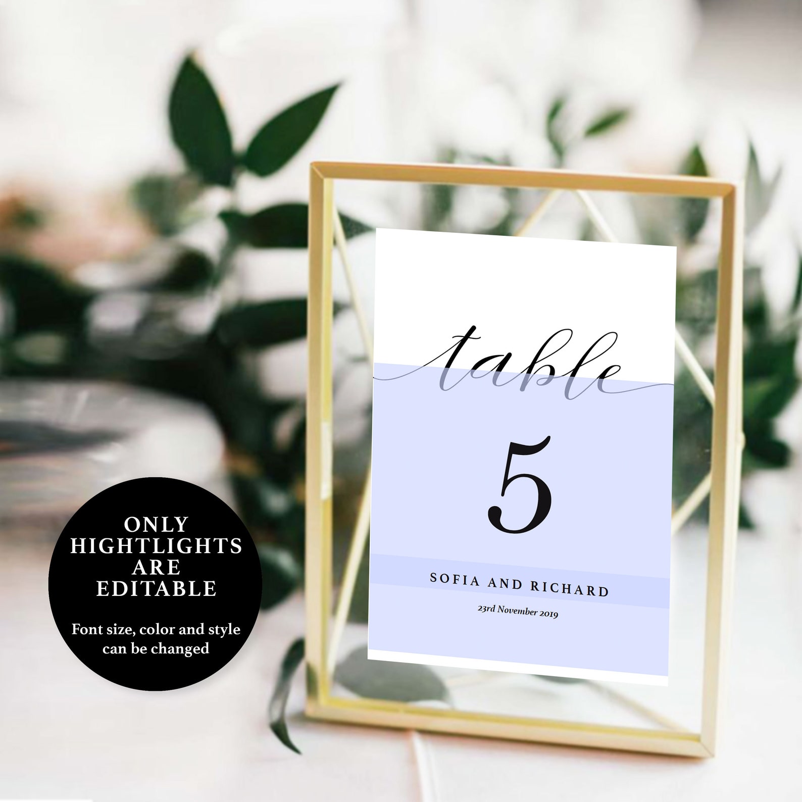 Table Number Template 5x7 4x6 and 4x4 Instant Download - Etsy