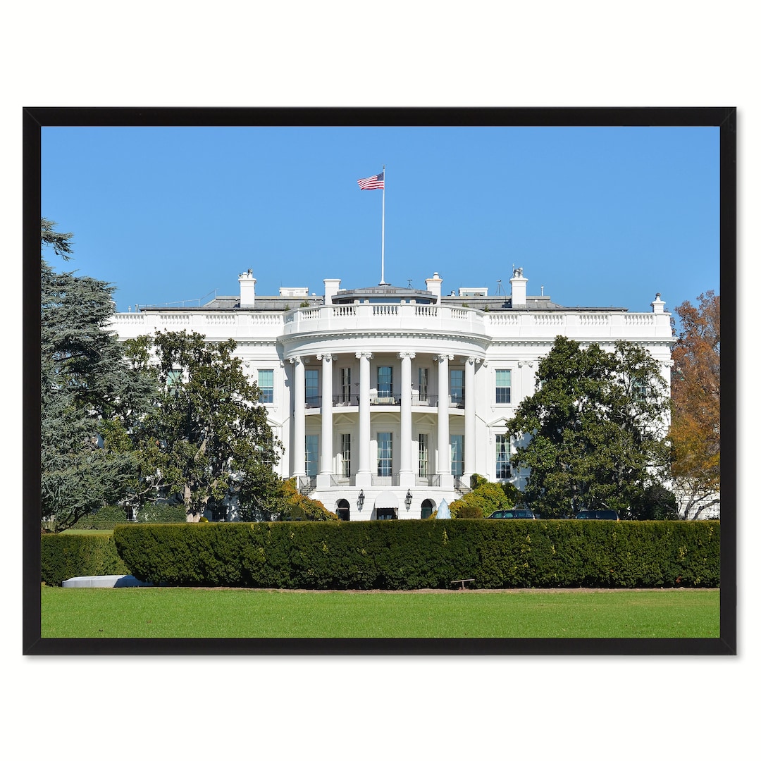 White House Washington DC Landscape Photo Canvas Print Pictures Frames ...