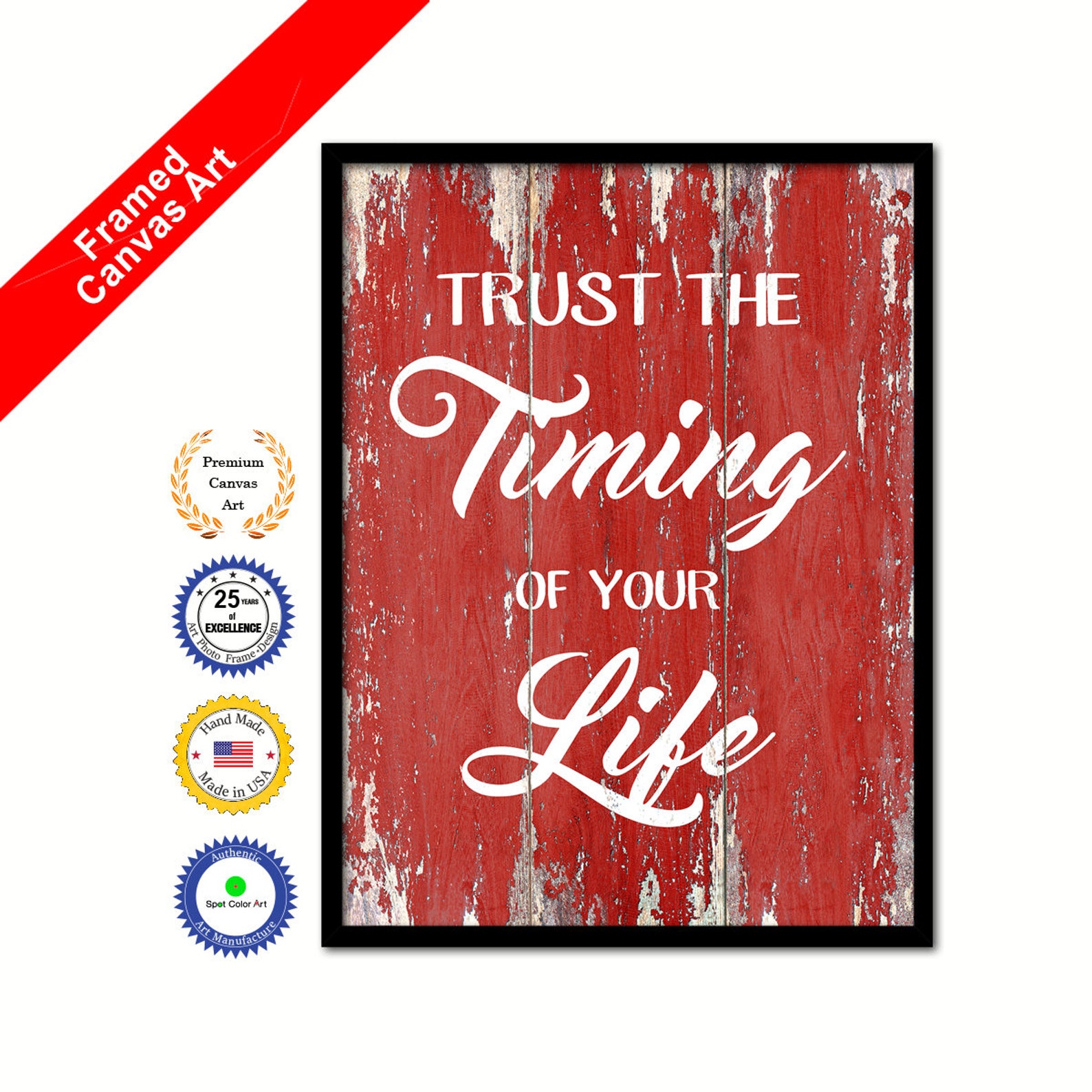 Trust the timing of your life Motivational Quote Saying Canvas | Etsy