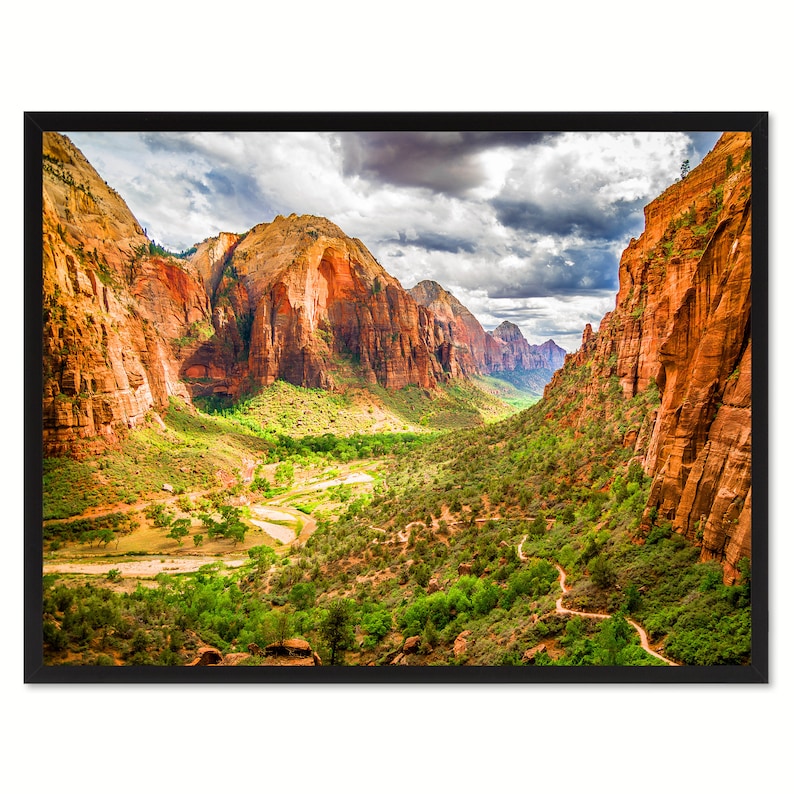 Zion National Park Landscape Photo Canvas Print Pictures - Etsy