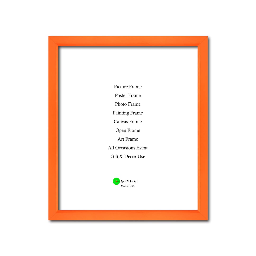 Orange Colorful Wood Frame, Wholesale, Shabby Chic, Picture Frame ...