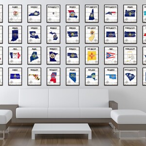 USA Flag With Custom Picture Frame Gifts Home Decor Wall Art Canvas ...