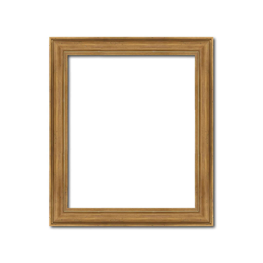 2 Natural Aged Pine Frame Distressed Rustic Wood Frames Painting ...